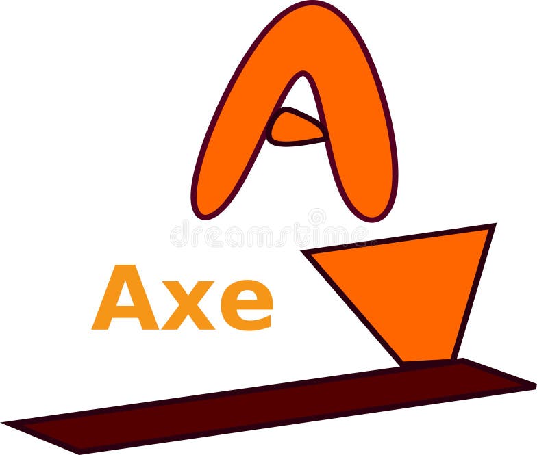 A for Axe for Leaning for Kids Alphabet Stock Illustration ...