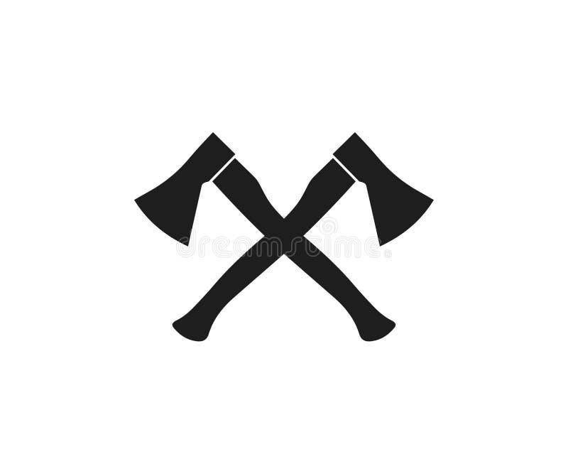 Axe Logo Icon Design Template Elements. Crossed Axe Vector Icon Stock ...