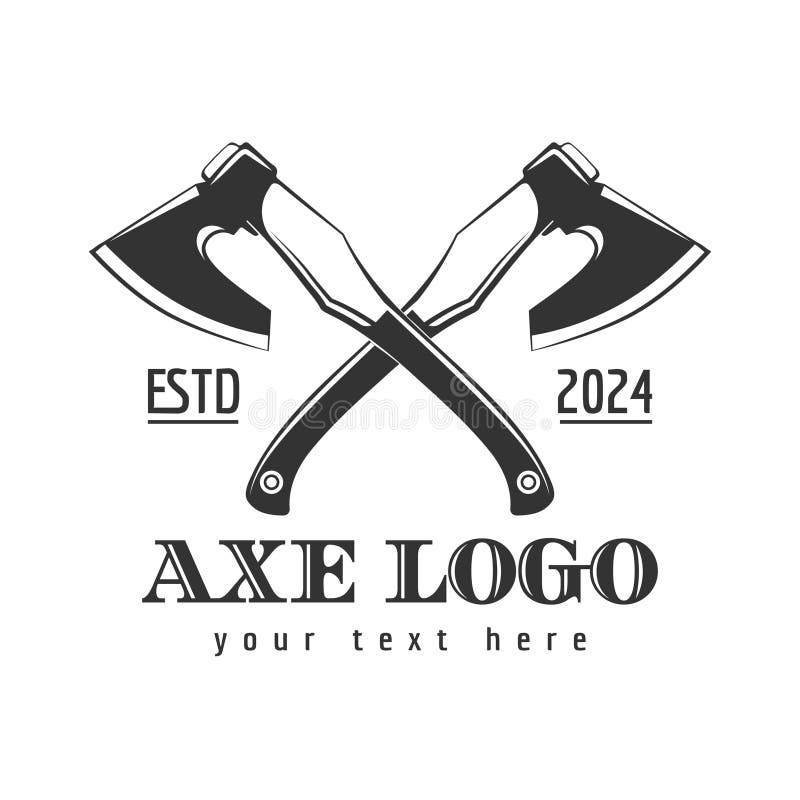 Axe logo illustration stock vector. Illustration of logo - 349181947