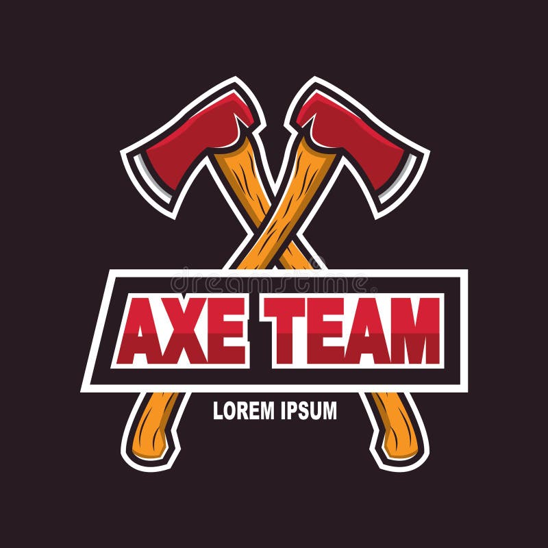 Axe logo for sport team stock vector. Illustration of recreation ...