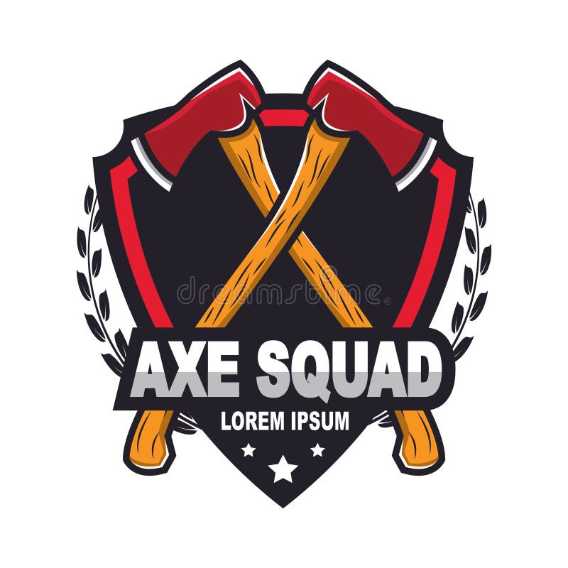 Axe logo for sport team stock vector. Illustration of badge - 101824442