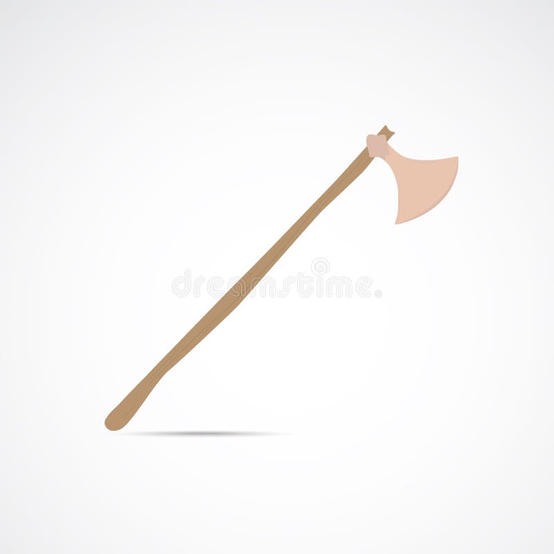 Axe with long stick stock vector. Illustration of rendering - 74338708