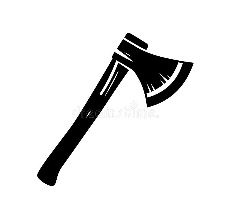 Simple Axe Silhouette Icon Vector Art Illustration Design Template ...