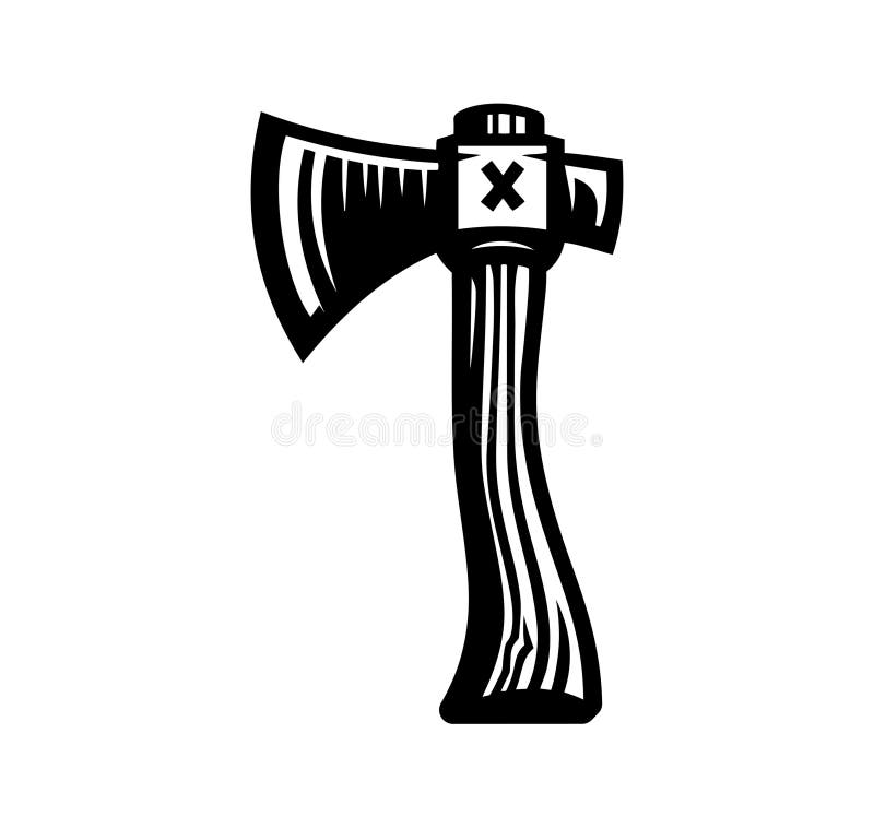 Axe Silhouette Icon Vector Art Illustration Design Stock Image - Image ...