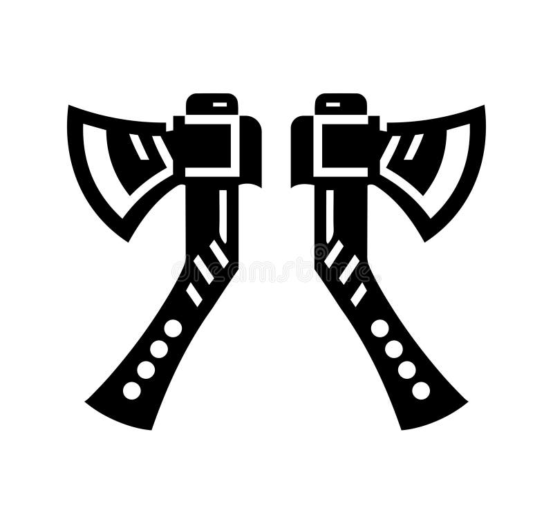 Two Stylized Axes, Perfect for Logo or Graphic Design. Stock Vector ...