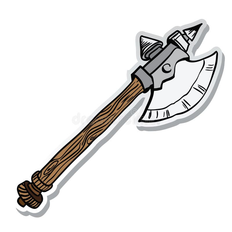 Axe sticker stock illustration. Illustration of wood - 143918475
