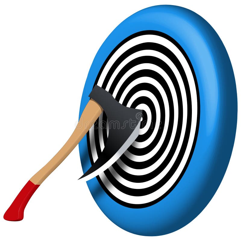 Axe and target stock vector. Illustration of performance - 38613758