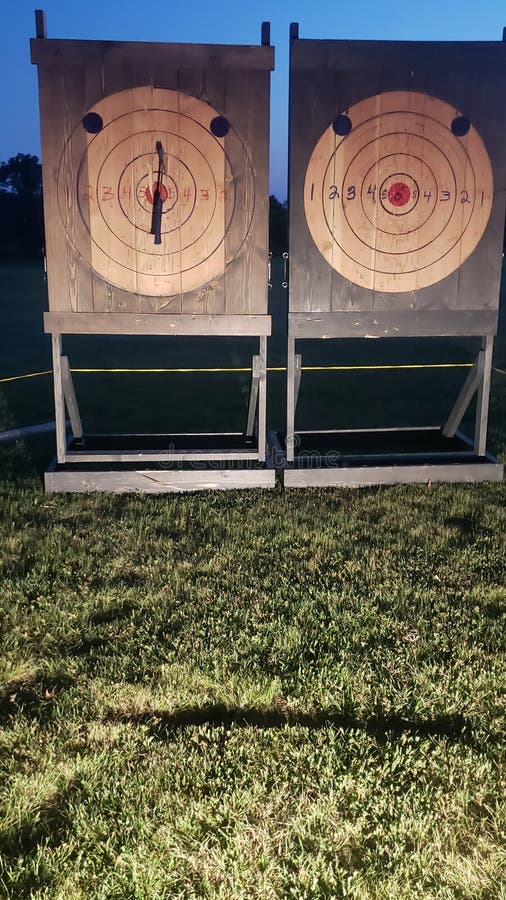 Axe on target stock image. Image of target, wooden, throwing - 11958139