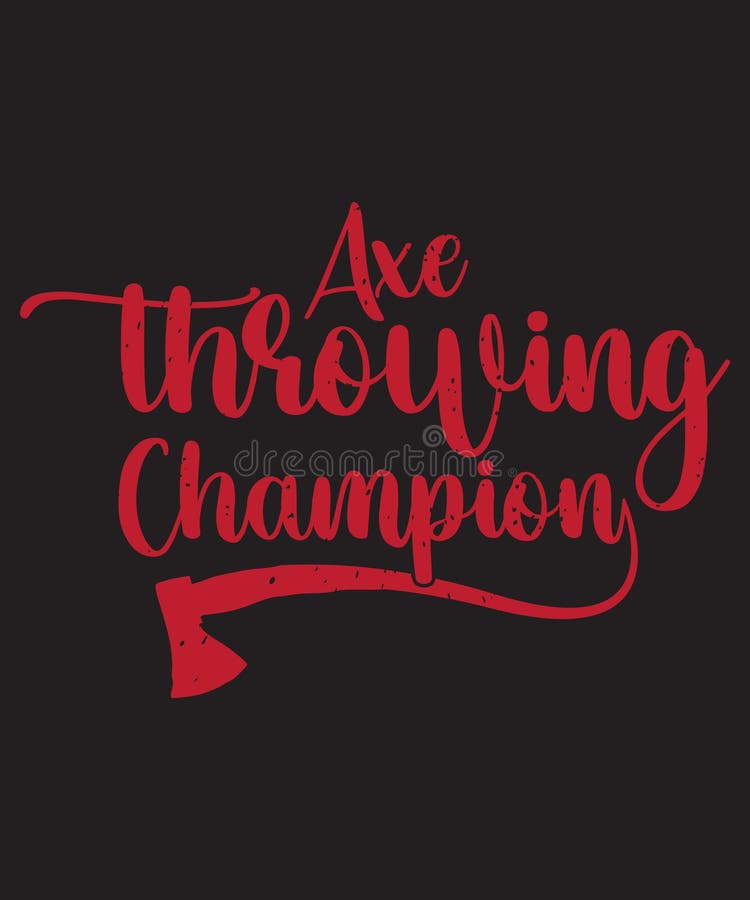 Axe Throwing Champion Design with Silhouette Vector Stock Vector ...