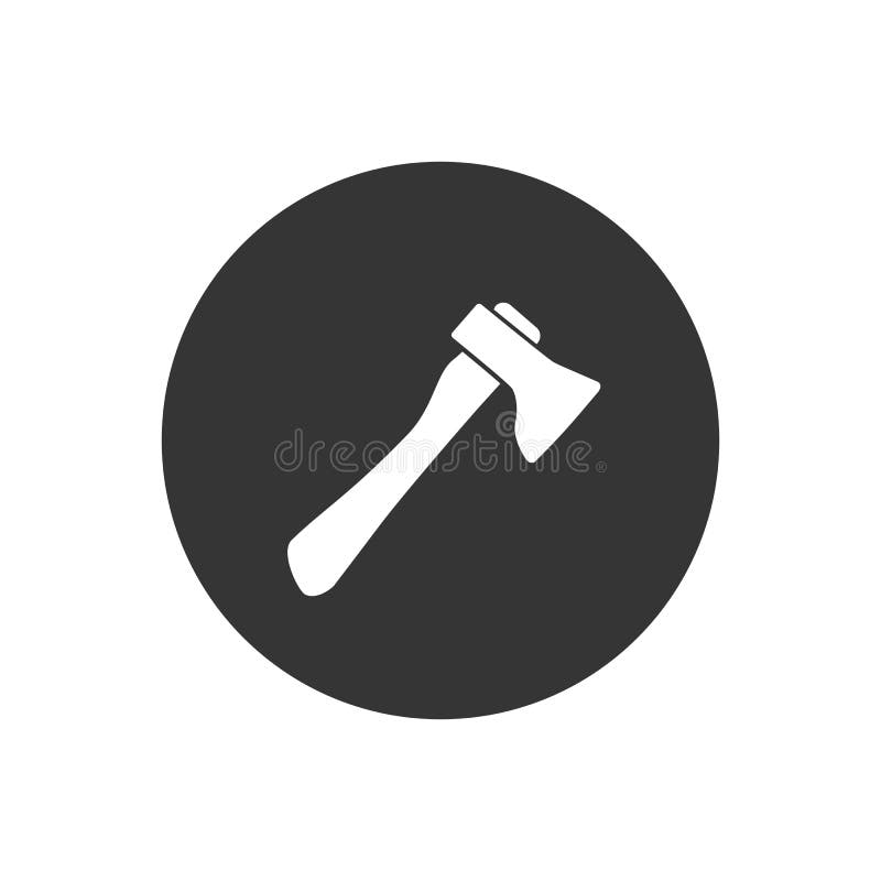 Axe Vector Icon on White in Flat Style Stock Vector - Illustration of ...