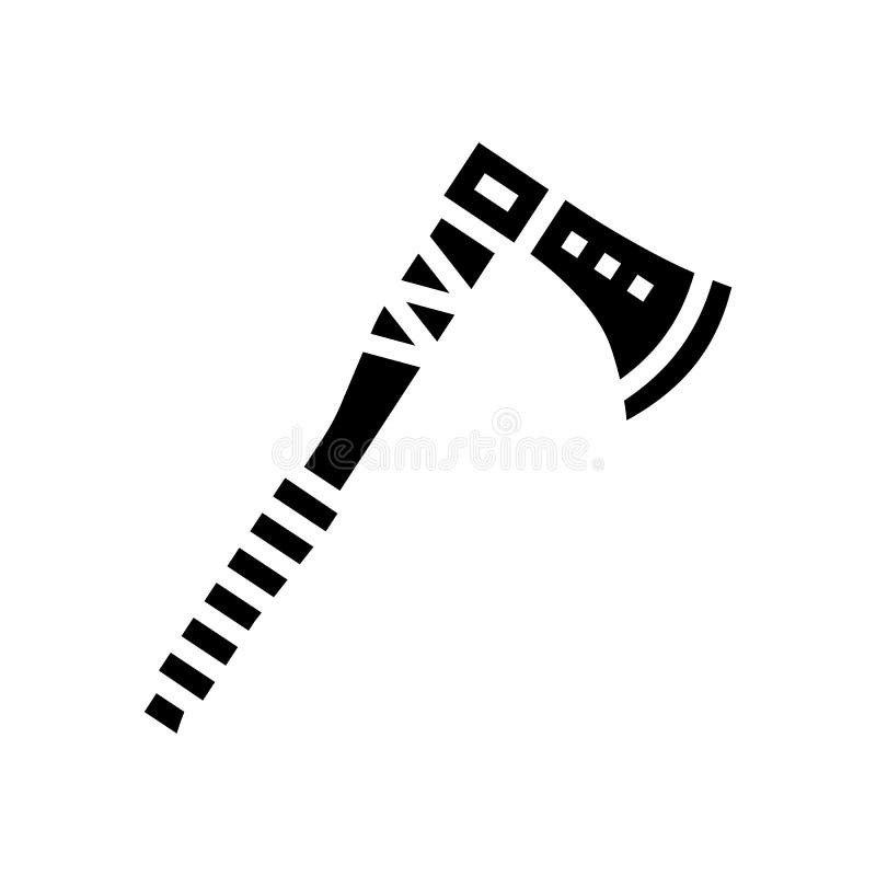 Axe Viking Glyph Icon Vector Illustration Stock Vector - Illustration ...