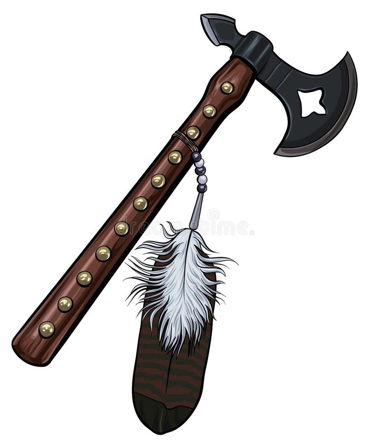Axe weapon stock vector. Illustration of drawn, hand - 125833892