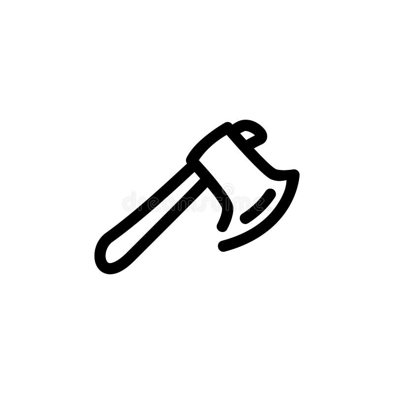 Axe Weapon Monoline Symbol Icon Logo for Graphic Design, UI UX, Game ...