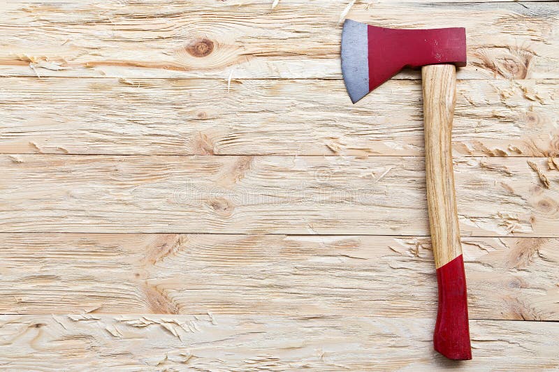 Axe on a wooden background stock image. Image of retro - 89845699