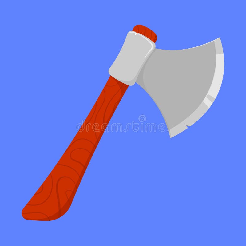 Axe Wooden Handle Illustration Vector. Axe Chop Icon Vector Stock ...