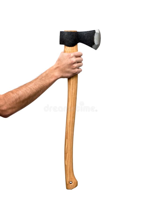 Axe with wooden handle stock photo. Image of head, color - 41964286