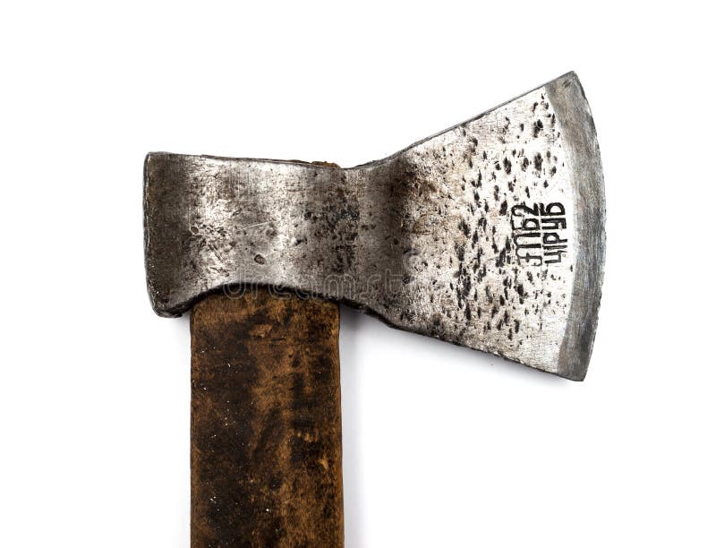 Axe with wooden handle stock photo. Image of isolated - 48496238