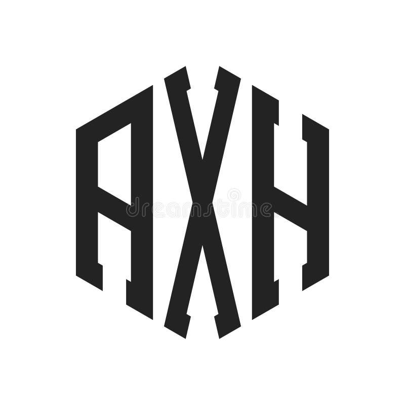 AXH Logo Design. Initial Letter AXH Monogram Logo Using Hexagon Shape ...