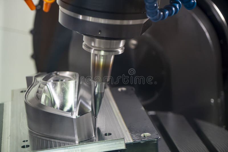 The 5-axis CNC Milling Machine Cutting the Mold Parts by Solid Barrel ...