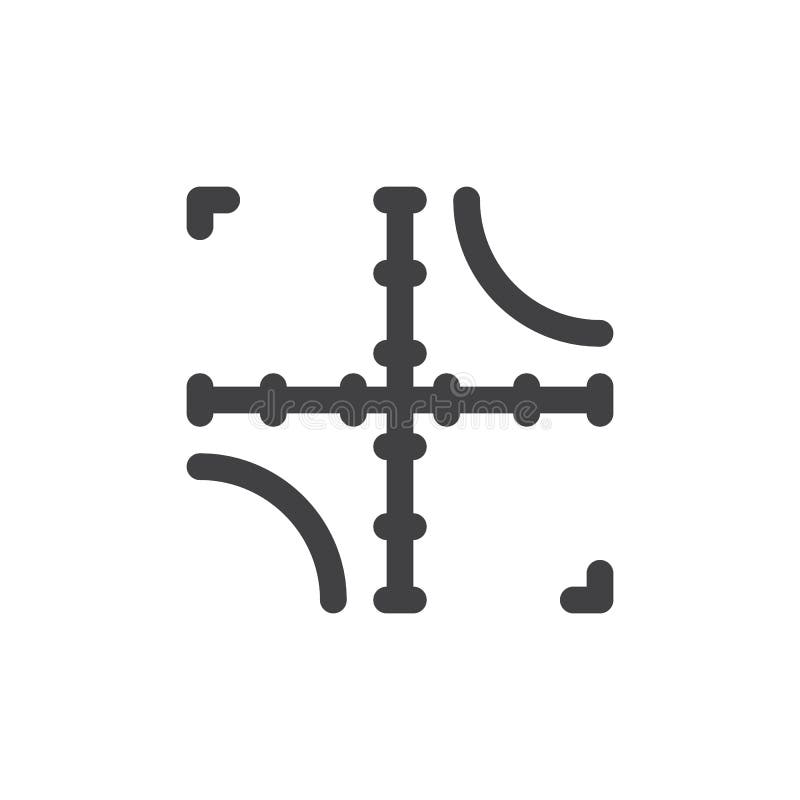 Axis Icon Vector, Filled Flat Sign, Solid Pictogram Isolated on White ...