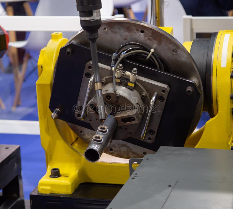 Arc welding robot stock photo. Image of axis, automatic - 123661160