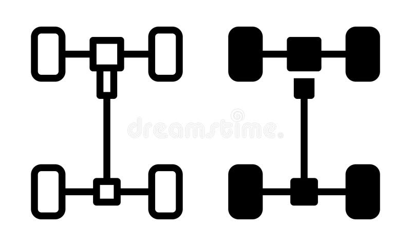 Axle Icon with Outline and Glyph Style. Stock Vector - Illustration of ...