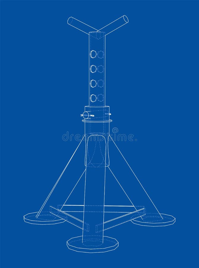 Axle Stand Isolated. 3d Illustration Stock Illustration - Illustration ...