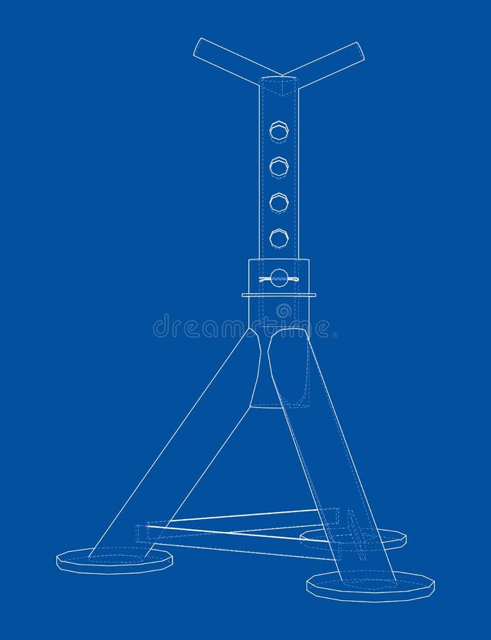 Axle Stand Isolated. Vector Stock Vector - Illustration of wheel, stand ...