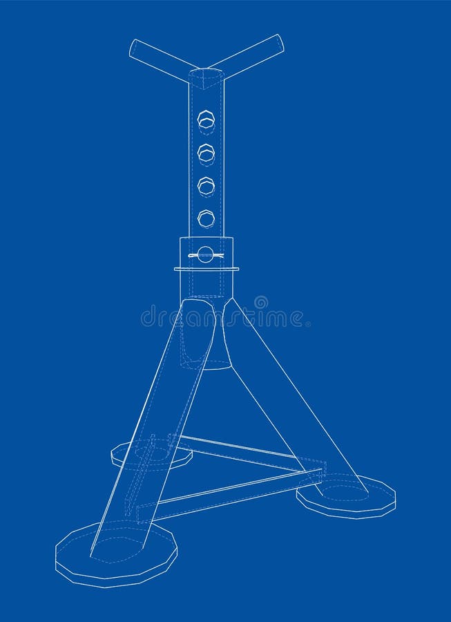 Axle Stand Isolated. Vector Stock Vector - Illustration of tool ...