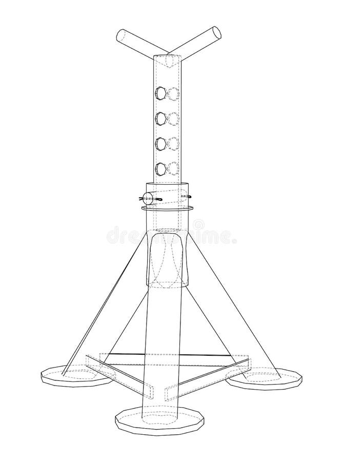 Axle Stand Isolated. Vector Stock Vector - Illustration of axle ...