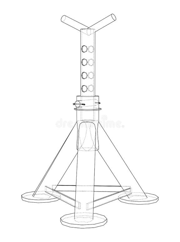 Axle Stand Isolated. Vector Stock Vector - Illustration of axle ...