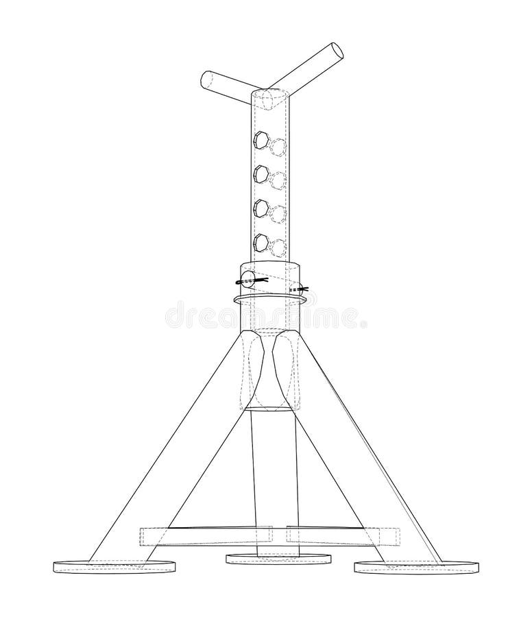 Axle Stand Isolated. Vector Stock Vector - Illustration of machinery ...