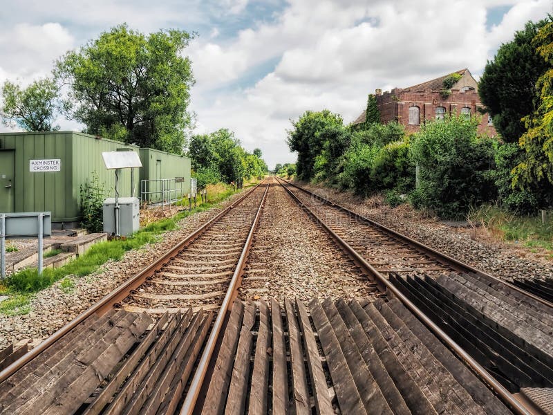 Axminster Railway Crossing stock photo. Image of exploration - 74307840
