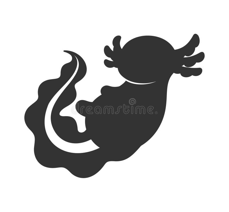 Axolotl Silhouette Stock Illustrations – 265 Axolotl Silhouette Stock ...