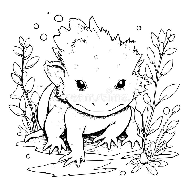 Axolotl Drawing Stock Illustrations – 1,354 Axolotl Drawing Stock ...
