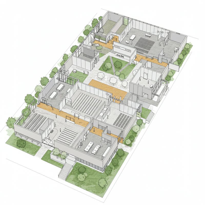 Axonometric Architectural Drawing Stock Illustrations – 78 Axonometric ...