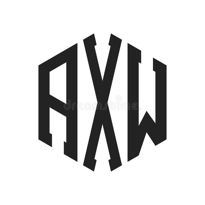 AXW Logo Design. Initial Letter AXW Monogram Logo Using Hexagon Shape ...
