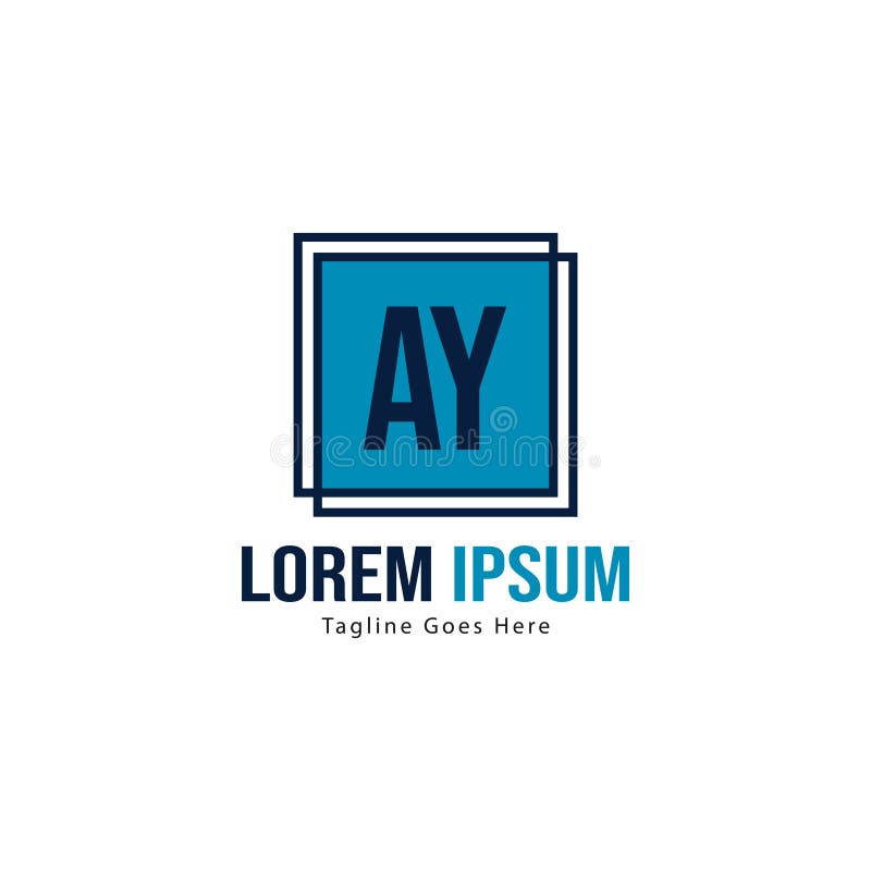 AY Letter Logo Design. Creative Modern AY Letters Icon Illustration ...