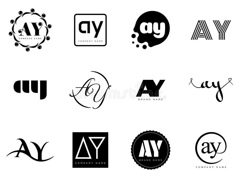 AY Logo Company Template. Letter a and Y Logotype Stock Vector ...