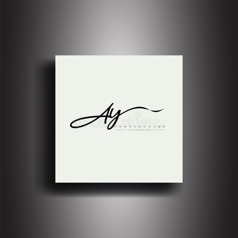 AY Signature Style Monogram.Calligraphic Lettering Icon and Handwriting ...