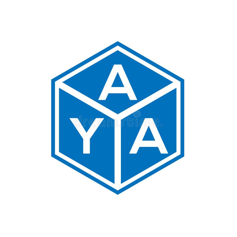AYA Letter Logo Design on Black Background. AYA Creative Initials ...