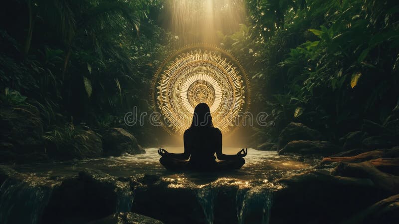 Ayahuasca Compilation. Shamanic Meditation Stock Image - Image of ...