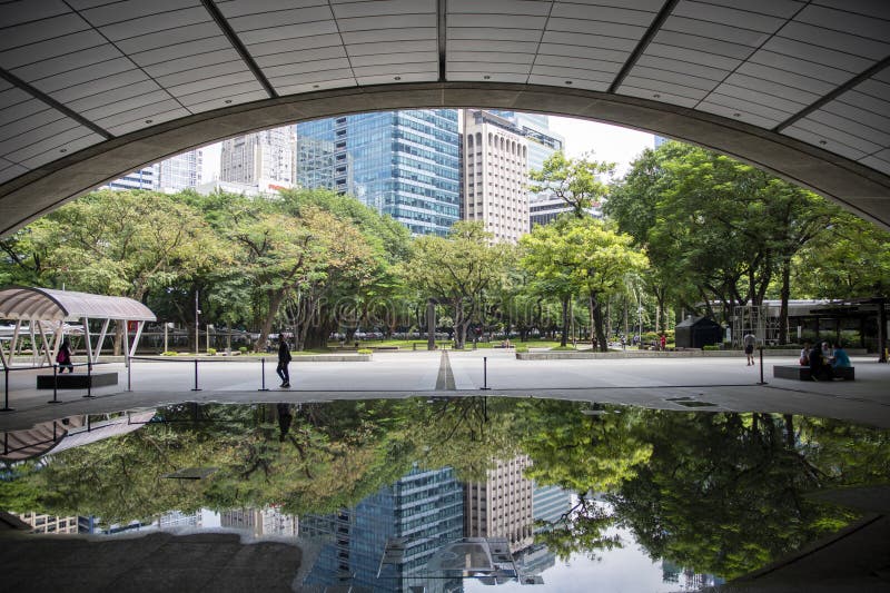 Ayala Triangle Gardens in Manila Editorial Photo - Image of peaceful ...