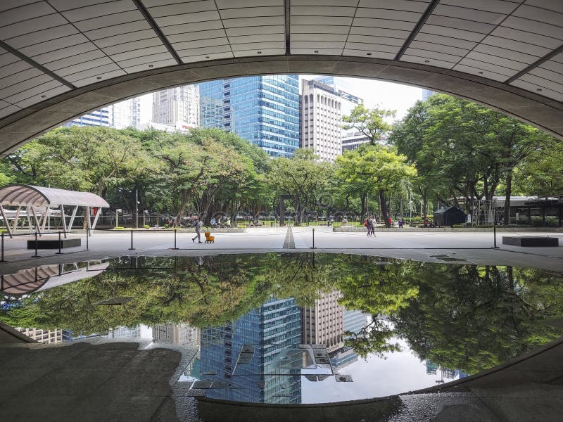 Ayala Triangle Gardens in Manila Editorial Photography - Image of ...