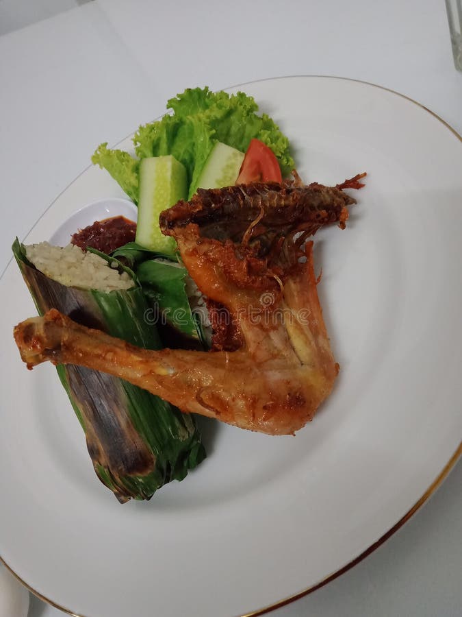 Ayam Bakar Tutug Oncom from Bandung Stock Photo - Image of tutug, bakar ...