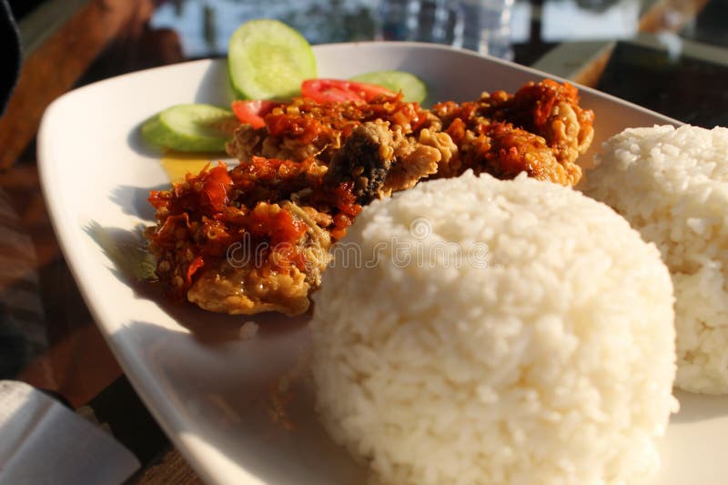 Ayam Geprek , Indonesian Food Stock Image - Image of indonesian ...