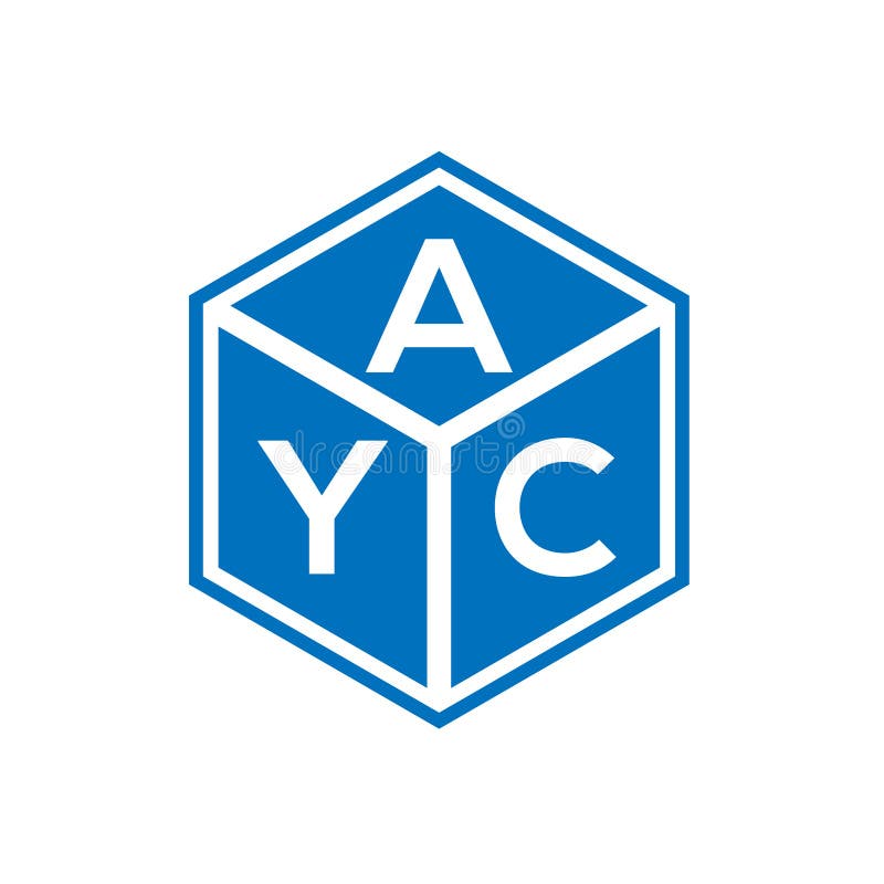 AYC Letter Logo Design on Black Background. AYC Creative Initials ...