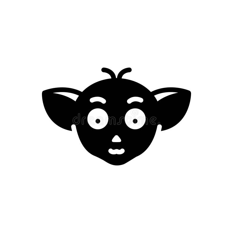 Black Solid Icon for Aye, African and Animal Stock Vector ...