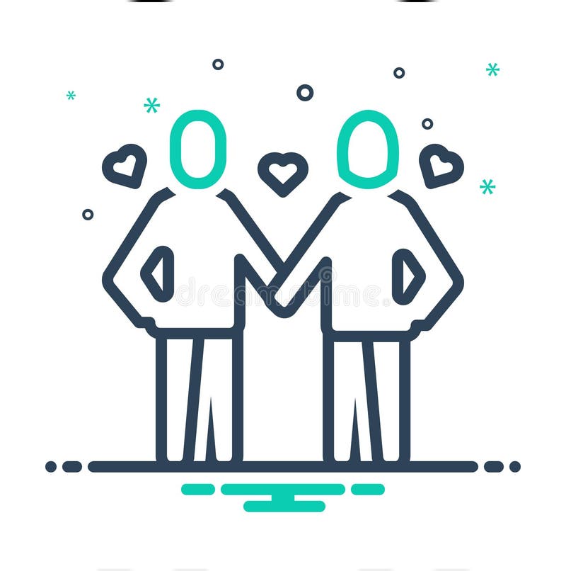 Mix Icon for Aye, Together and Man Stock Vector - Illustration of ...