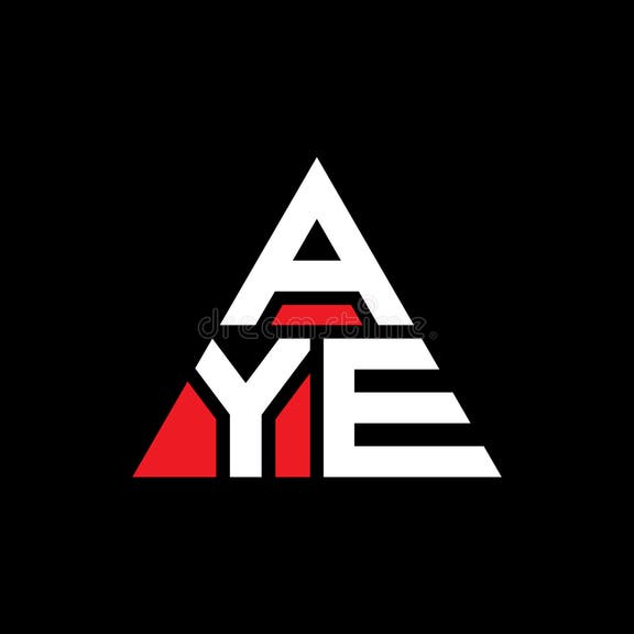 AYE Triangle Letter Logo Design with Triangle Shape. AYE Triangle Logo ...